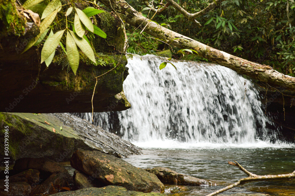 rivers in nature with natural waterfalls and rock formations created by ...