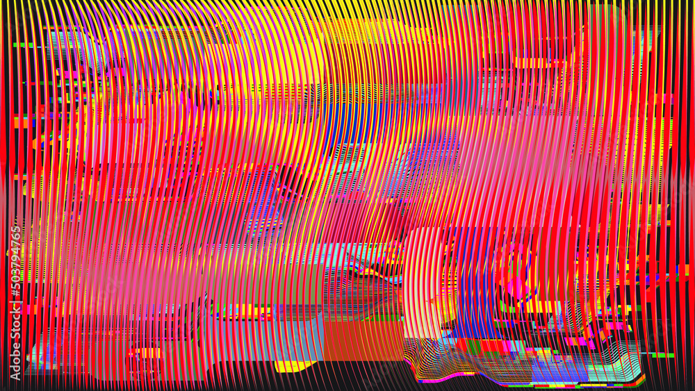 Glitch distorted geometric background . Modern art design . Noise ...