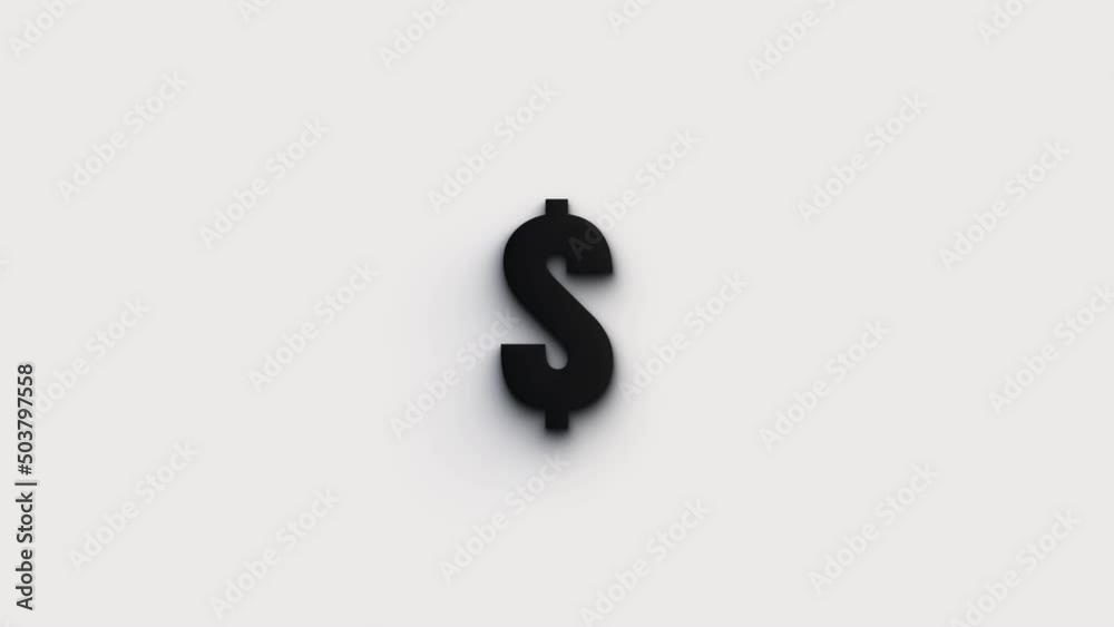 Percentage symbols morph into dollar sign animation with alpha channel ...