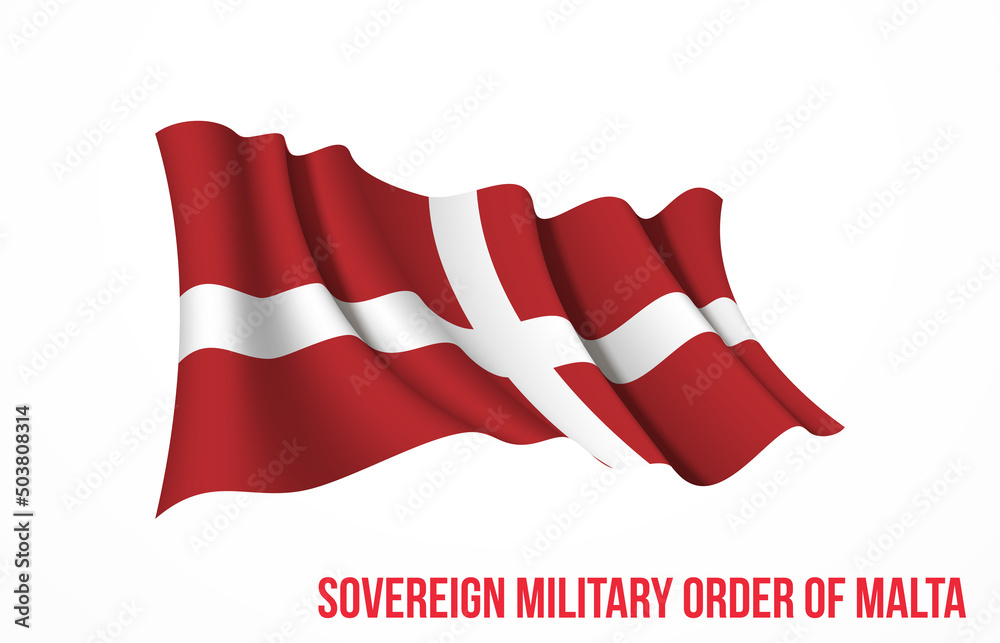 Sovereign Military Order of Malta flag state symbol national banner ...