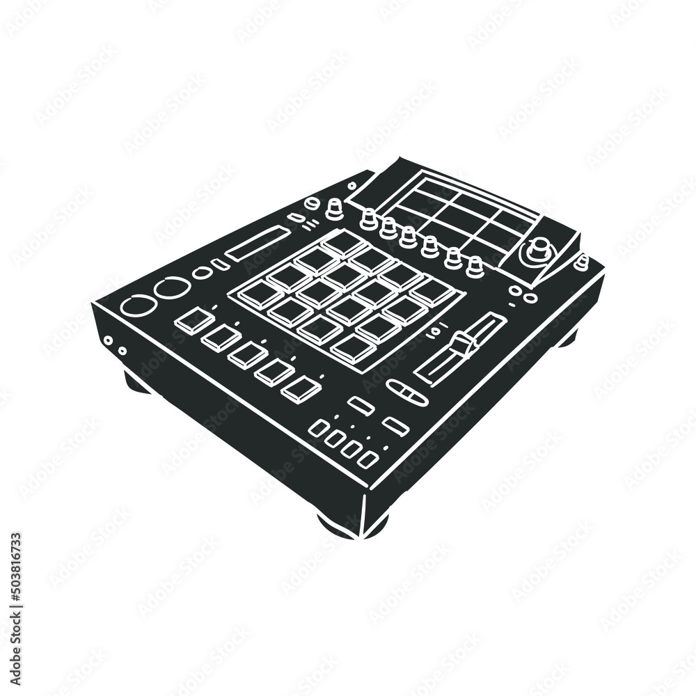 Dj Icon Silhouette Illustration. Music Vector Graphic Pictogram Symbol ...