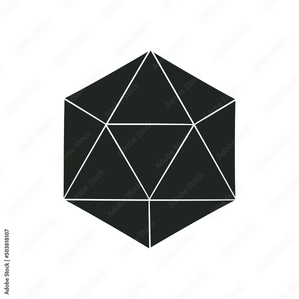 Polygon Icon Silhouette Illustration. Geometry Vector Graphic Pictogram ...