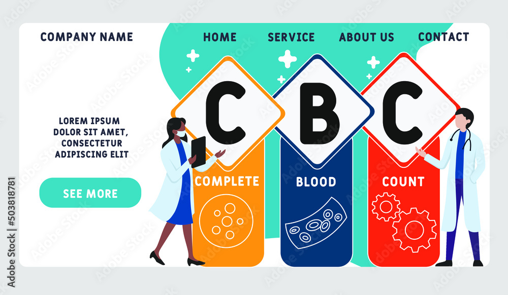 CBC Complete Blood Count acronym. business concept background. vector ...