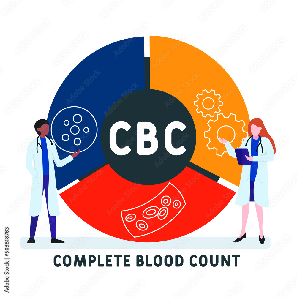 CBC Complete Blood Count acronym. business concept background. vector ...