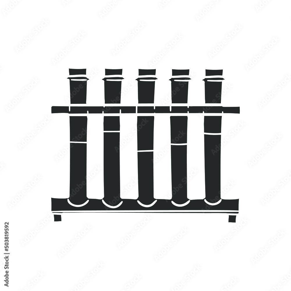 Tes Tube Icon Silhouette Illustration. Chemical Vector Graphic ...