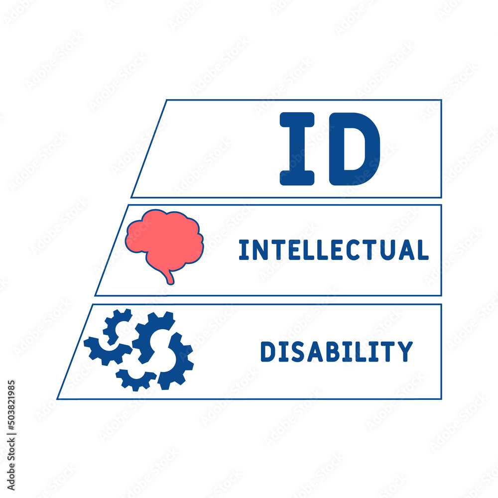 ID - Intellectual Disability acronym, medical concept background ...