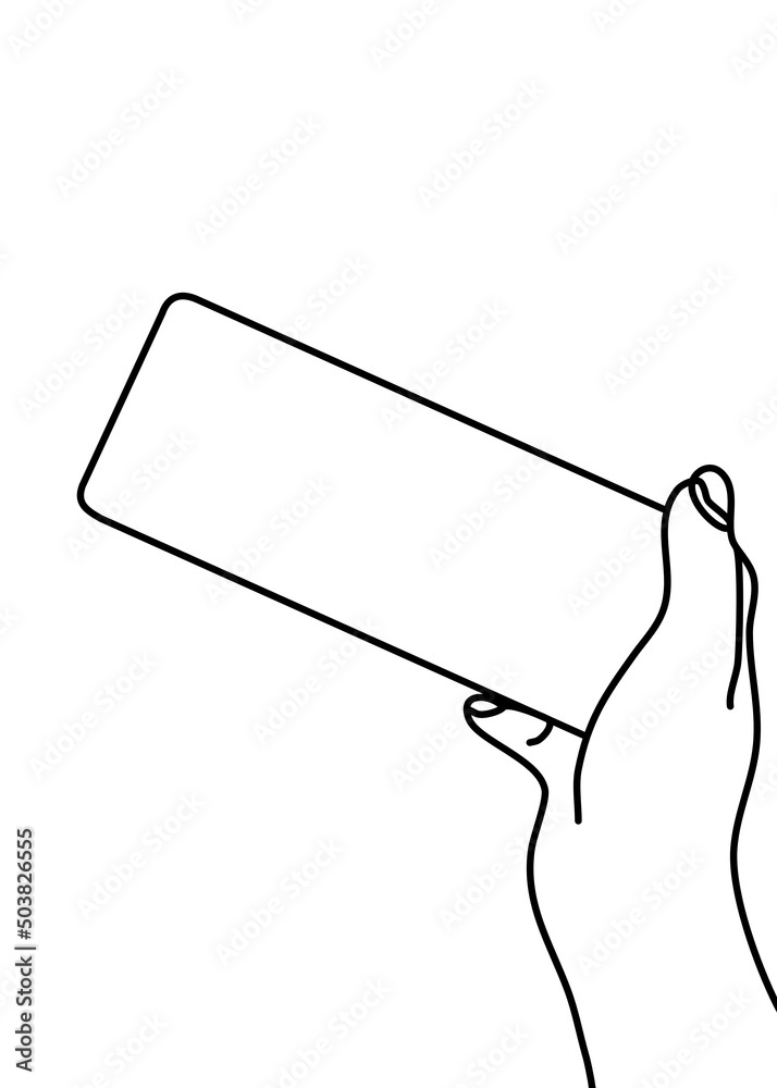 One continuous line drawing - holding note paper Stock Illustration ...