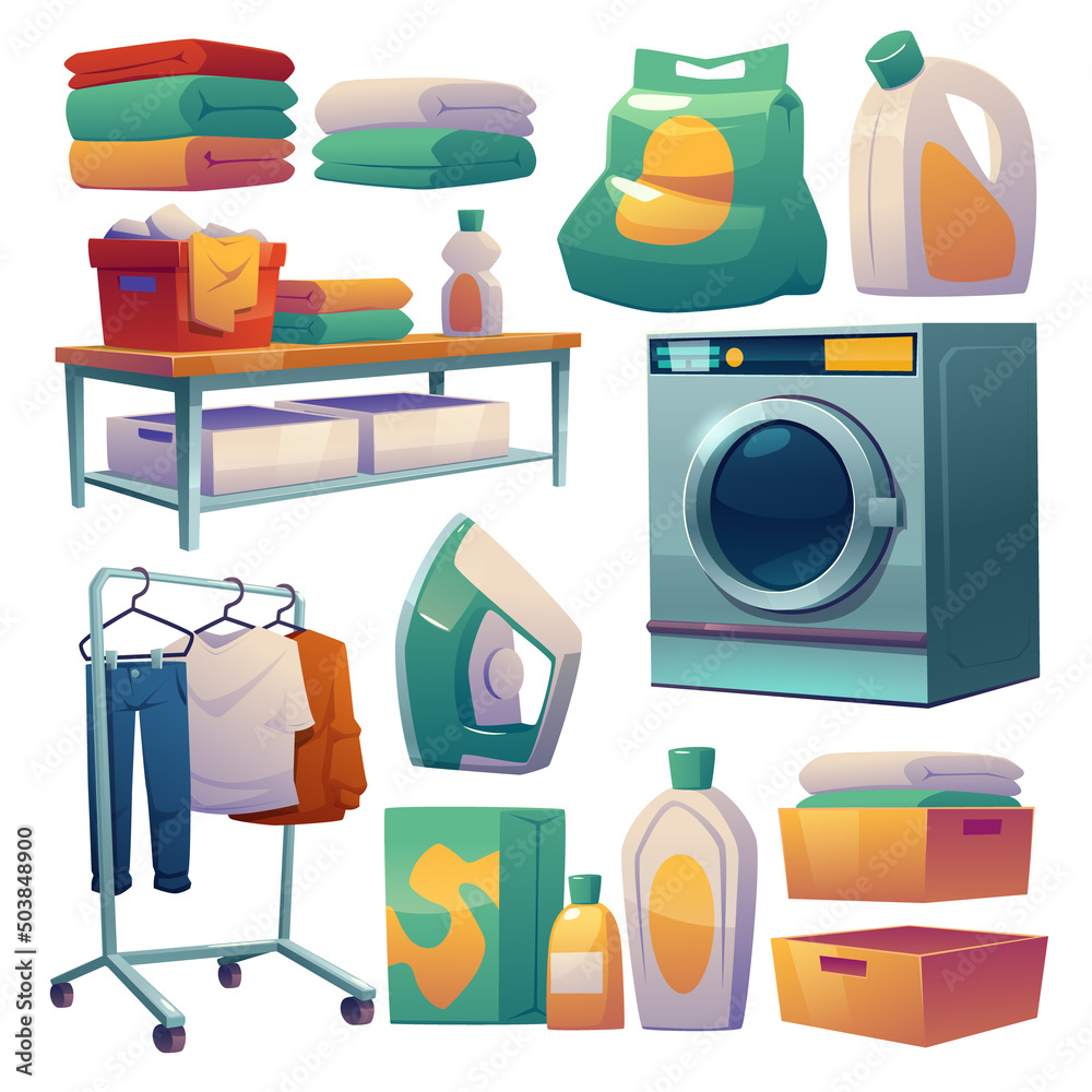 Laundry service equipment for wash and dry clothes and household ...