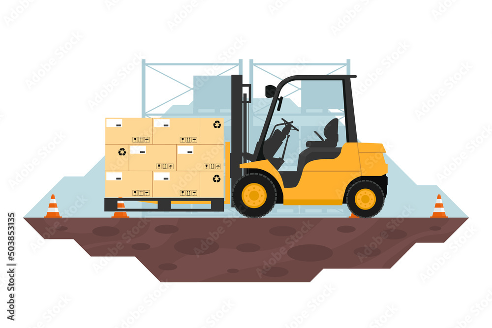 Fork Truck Caution Cones
