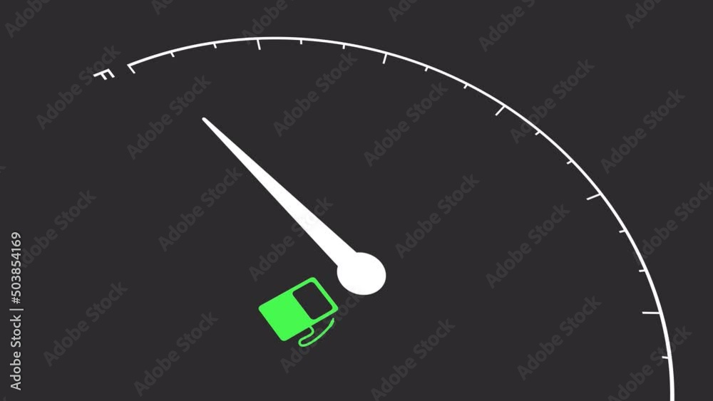Vidéo Stock Fuel meter filling 4K animation. Car fuel meter increasing ...