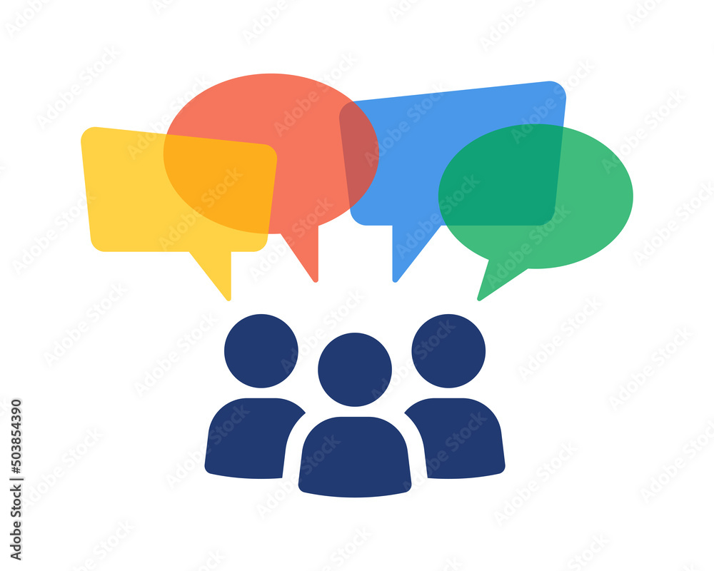 People Chatting Vector