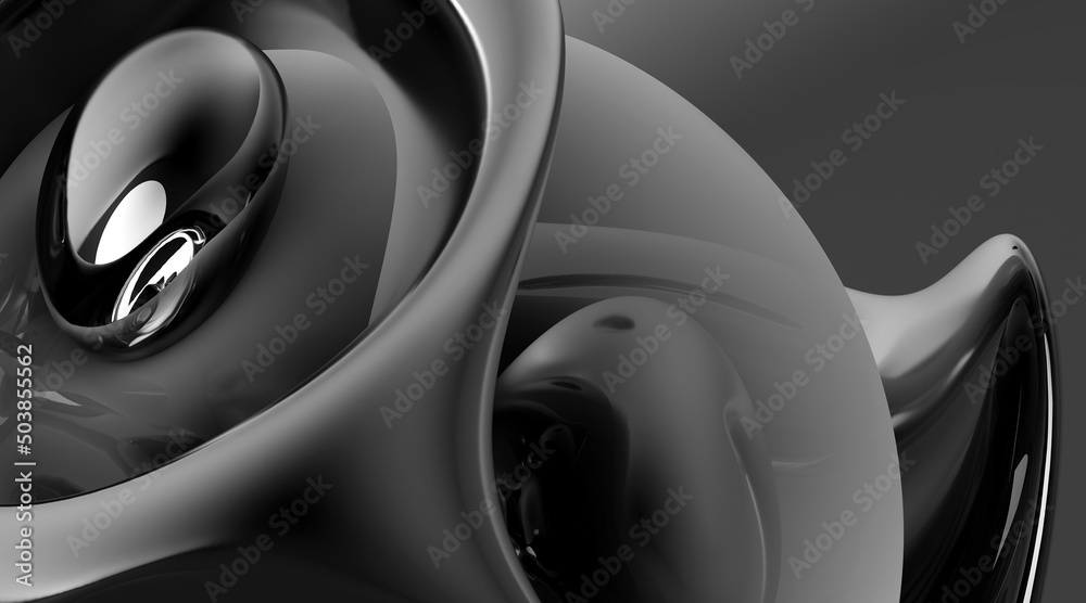 3d render of abstract art 3d background with part of surreal organic ...