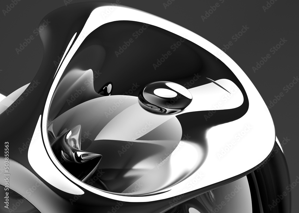 3d render of abstract art 3d background with part of surreal organic ...