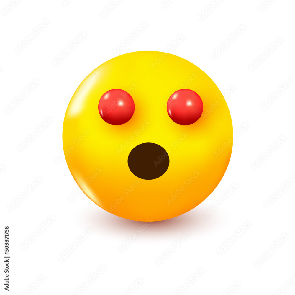 Emoji Shocked Face Vector Skeptical Emoji With Eyes Yellow Face