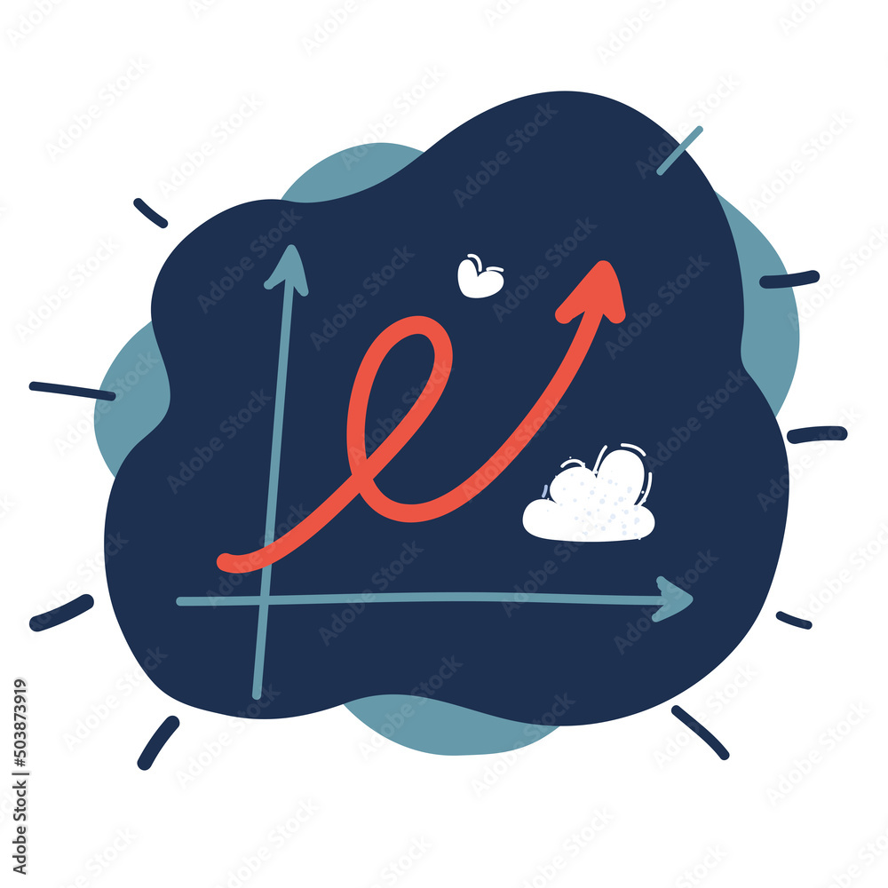 Cartoon vector illustration of business charts and diagram, graph Stock ...