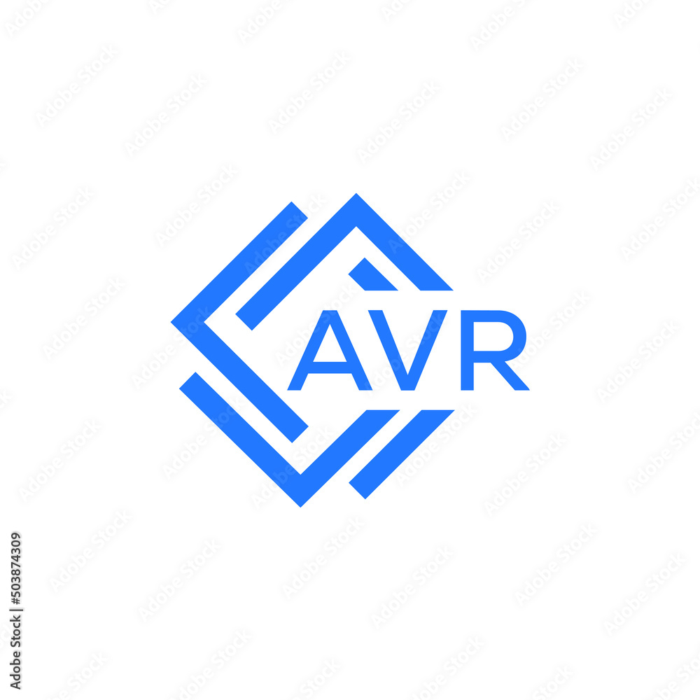 AVR technology letter logo design on white background. AVR creative ...