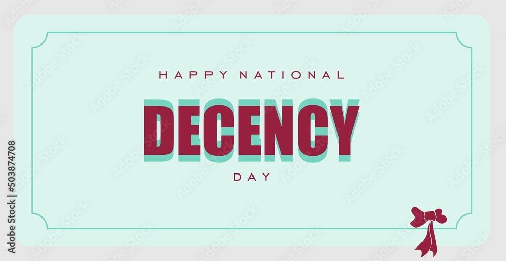 National Decency Day 2024 Theme - Rene Vallie National Decency Day 2024 Theme - Rene Vallie