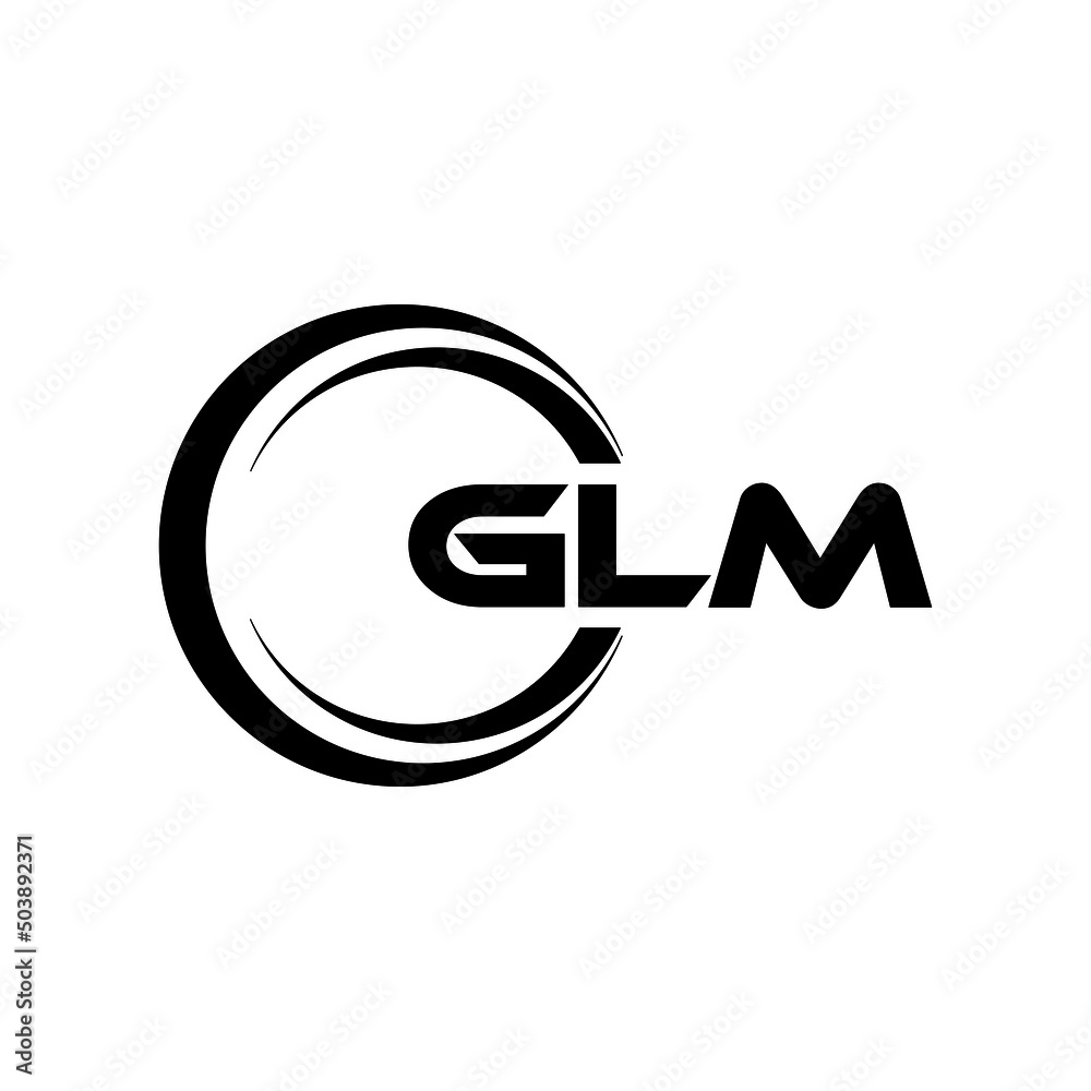 GLM letter logo design with white background in illustrator, vector ...