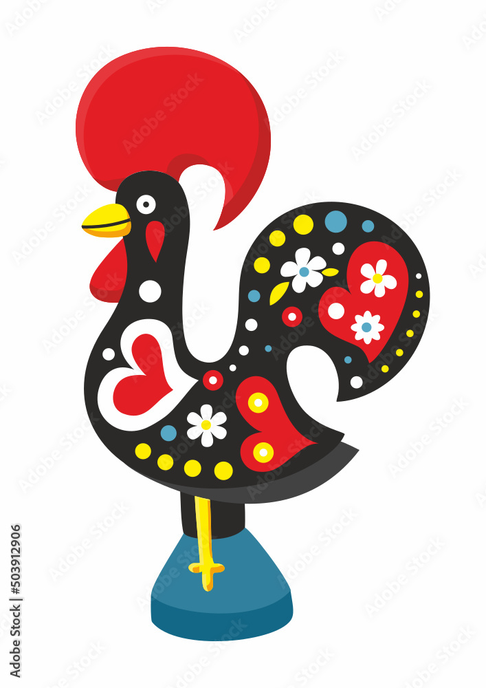 The colorful rooster Galo de Barcelos Portuguese Rooster. Portugal ...
