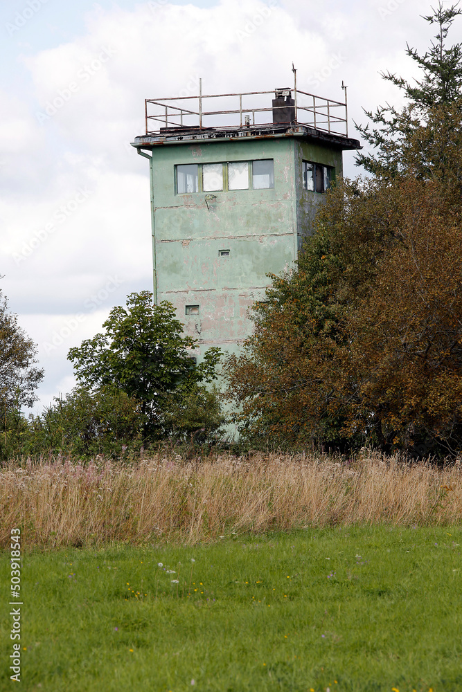 Fruehere Grenze, Innerdeutsch, DDR-Grenzturm, Frankenheim, Birx ...