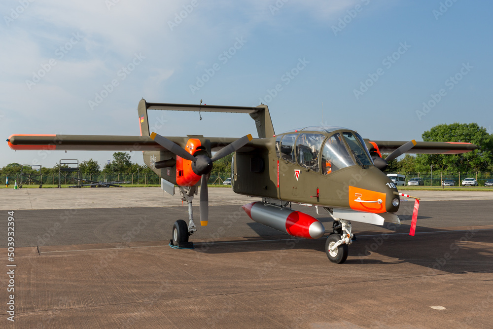 RAF Fairford, Gloucestershire, UK - July 12, 2014: Former German Air ...