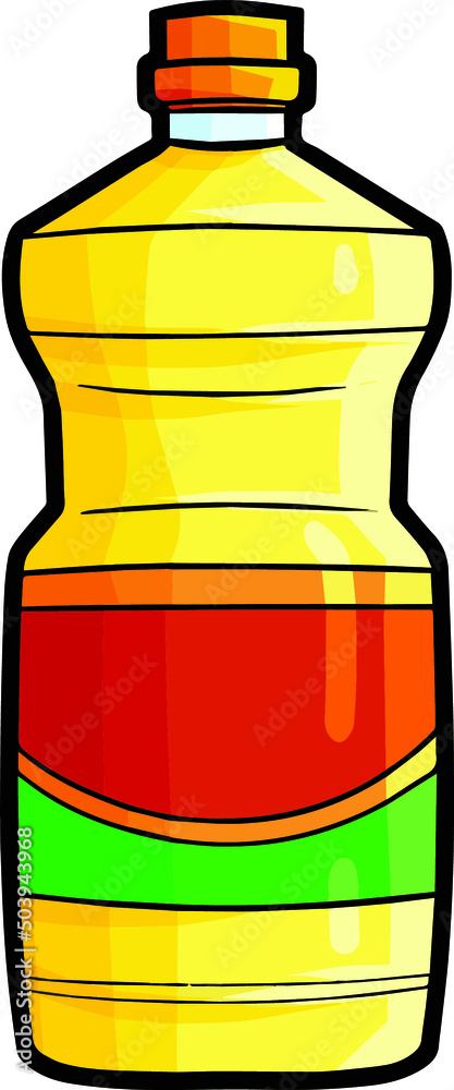 Cooking oil packaging template cartoon illustration Stock Vector ...