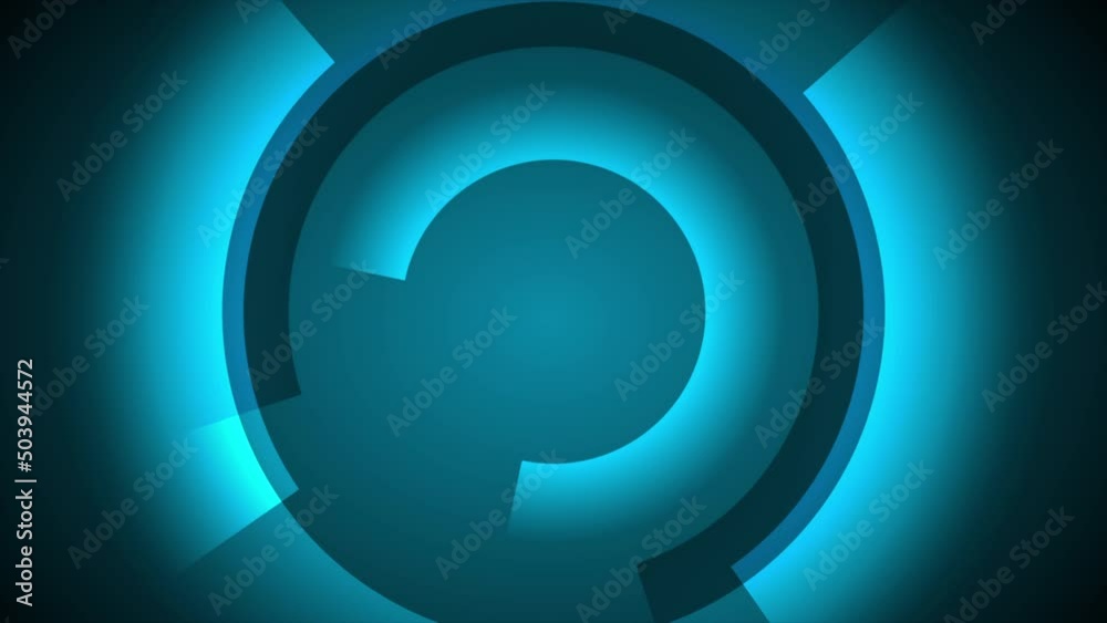 Hi-tech blue abstract futuristic motion background with circles ...