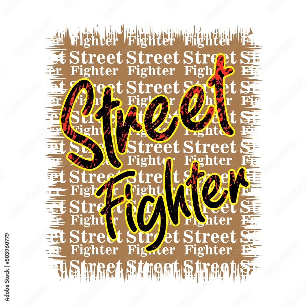 street fighter Premium Vector illustration of a text graphic. suitable ...