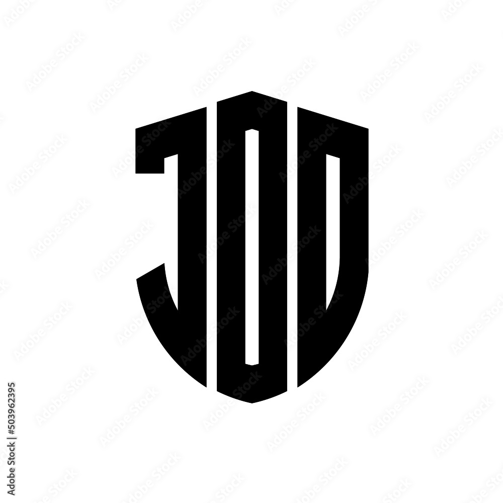 JOD letter logo design. JOD modern letter logo with black background ...