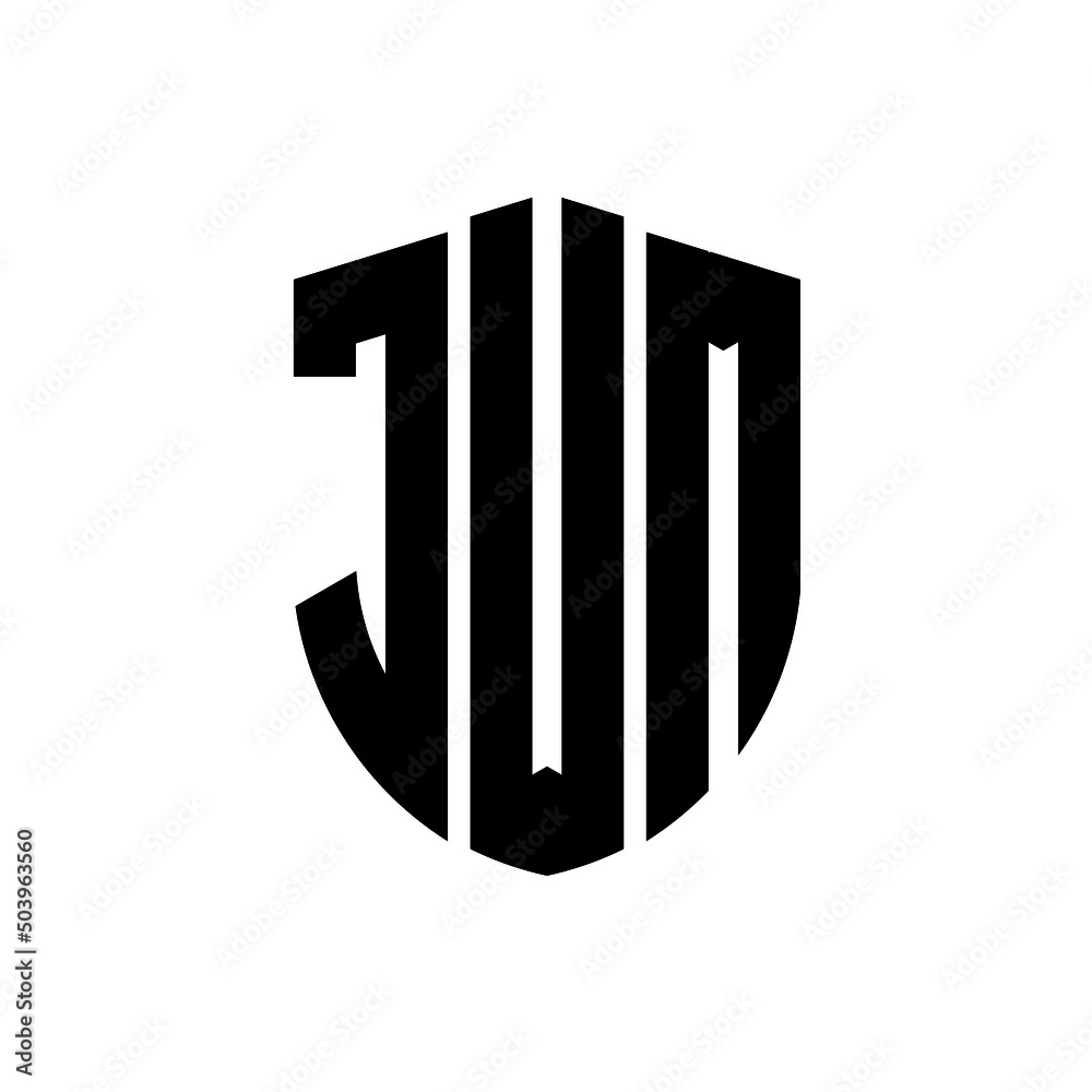 JWM letter logo design. JWM modern letter logo with black background ...