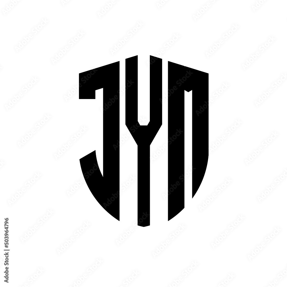 JYM letter logo design. JYM modern letter logo with black background ...