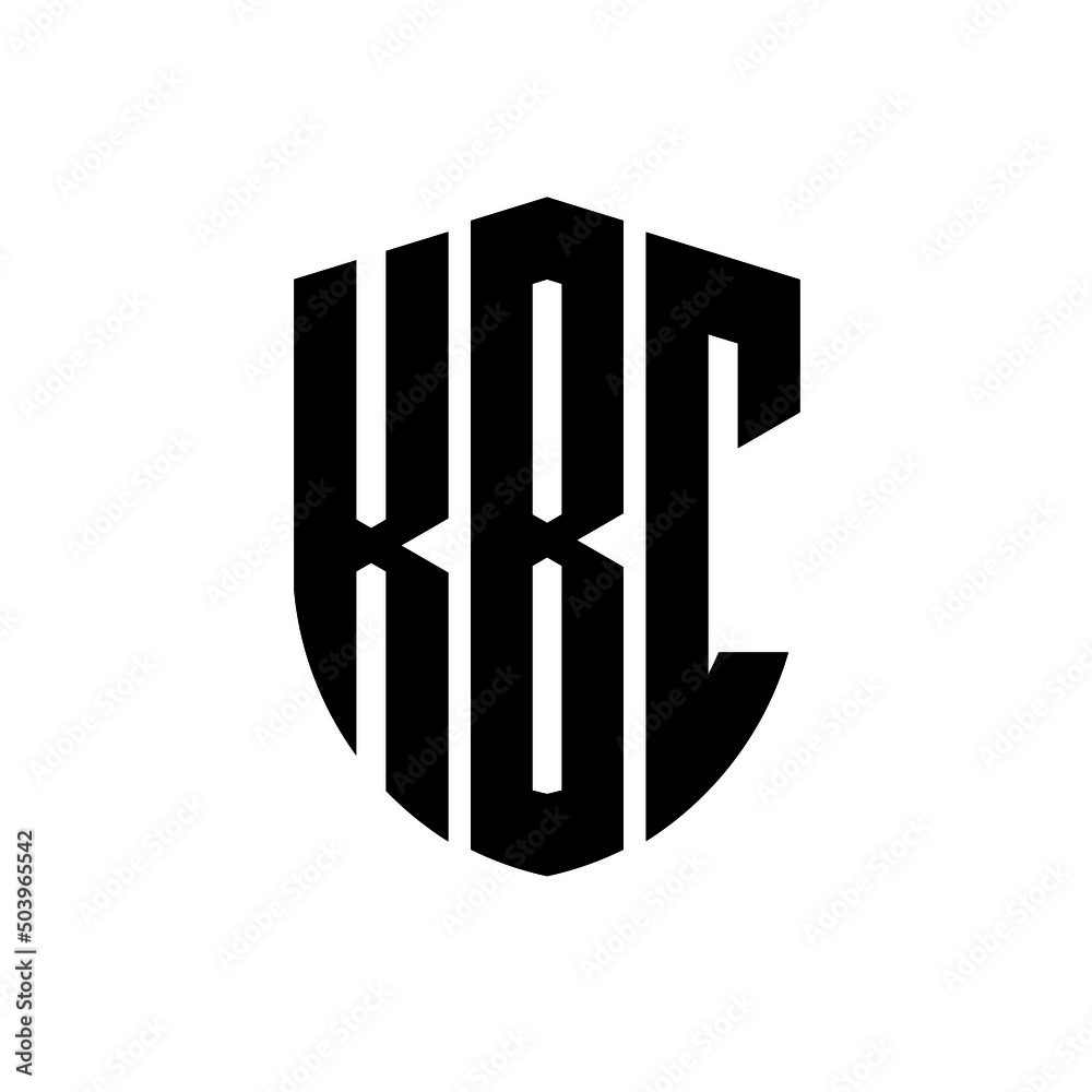 KBC letter logo design. KBC modern letter logo with black background ...