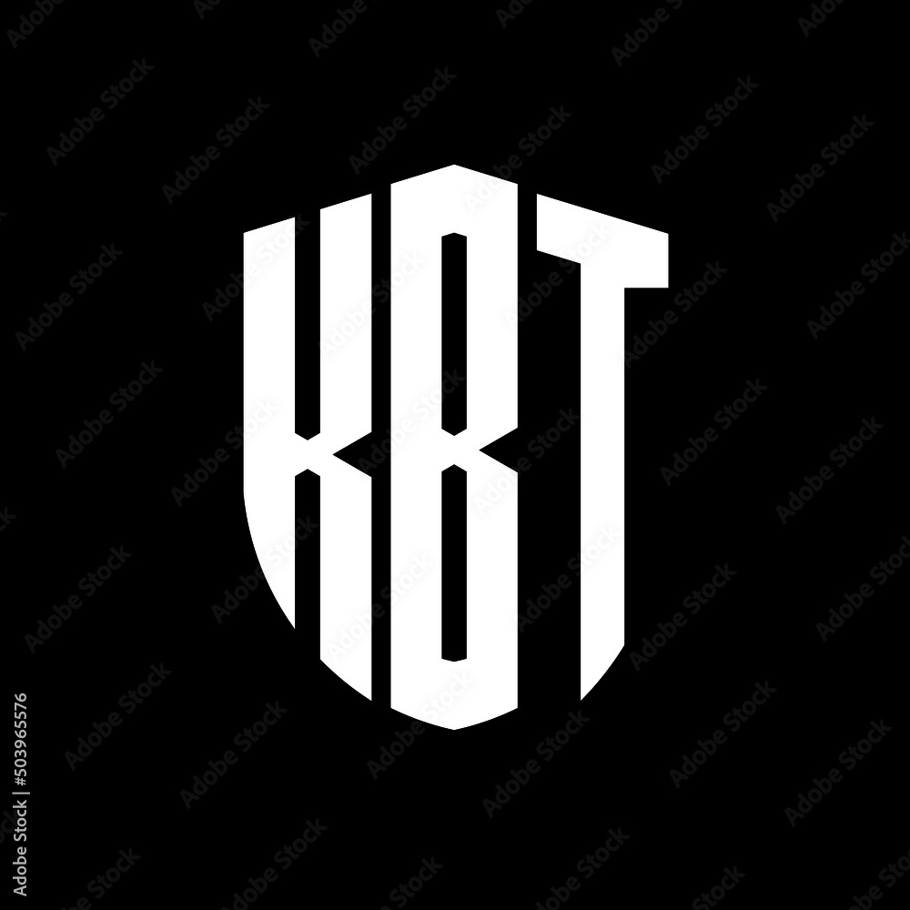 KBT letter logo design. KBT modern letter logo with black background ...