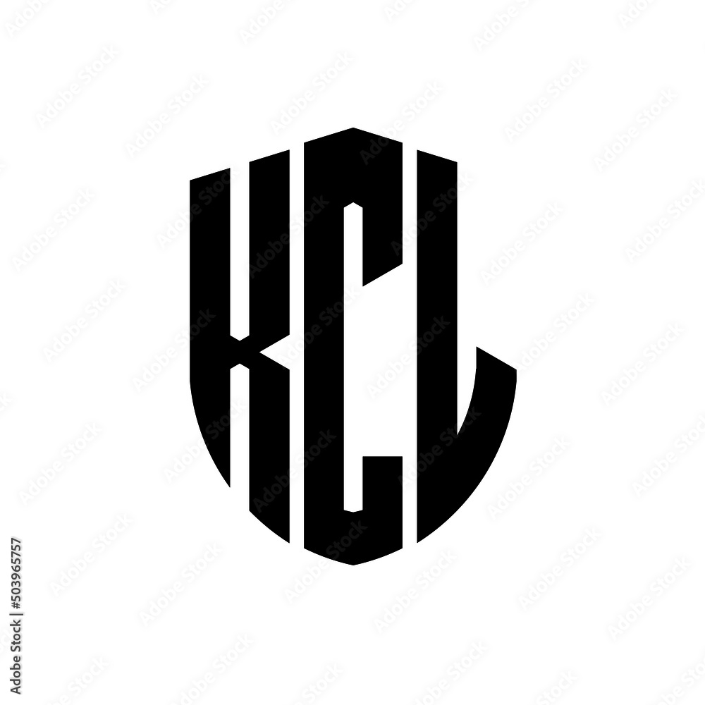 KCL letter logo design. KCL modern letter logo with black background ...