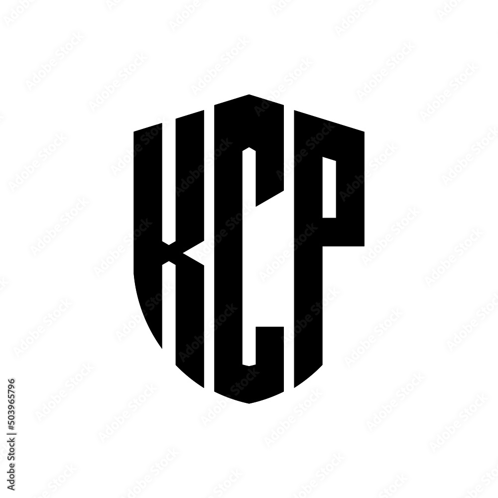 KCP letter logo design. KCP modern letter logo with black background ...