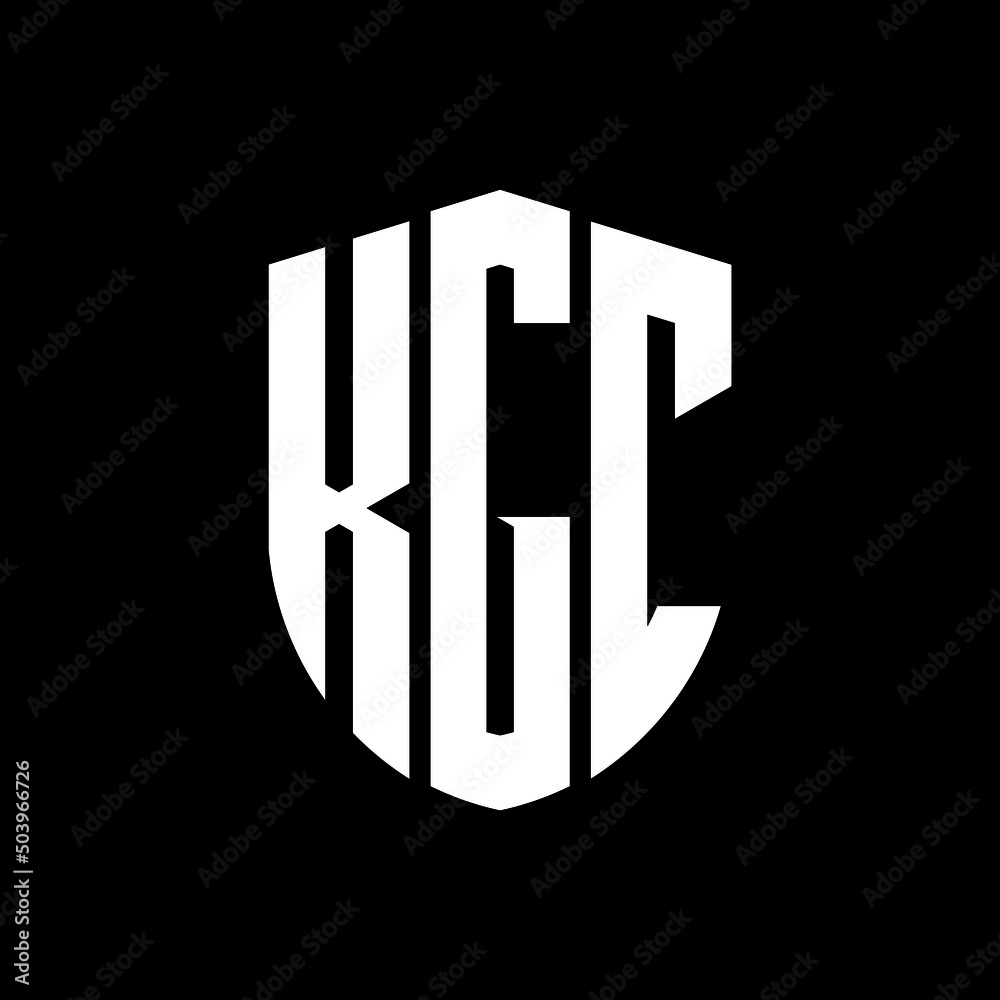 KGC letter logo design. KGC modern letter logo with black background ...