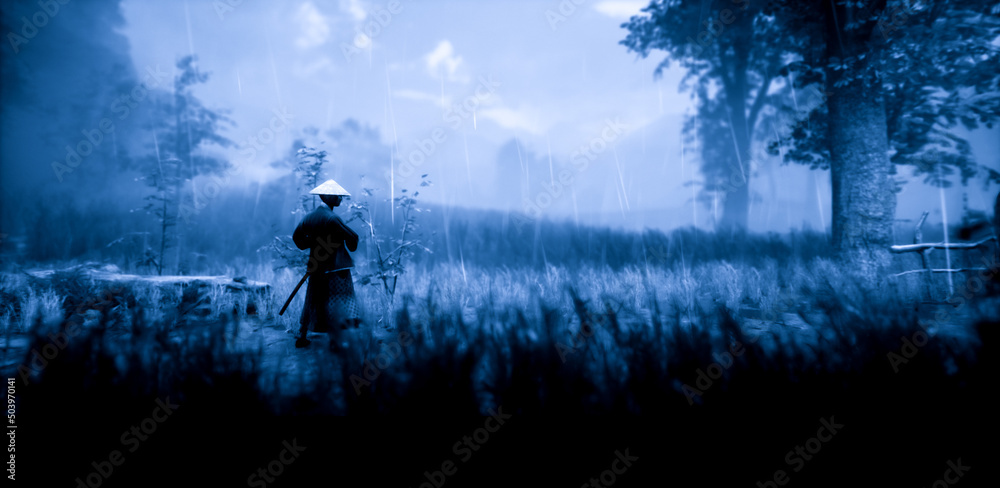 Samurai render concept art 3D illustration, 11 May, 2022, Sao Paulo ...