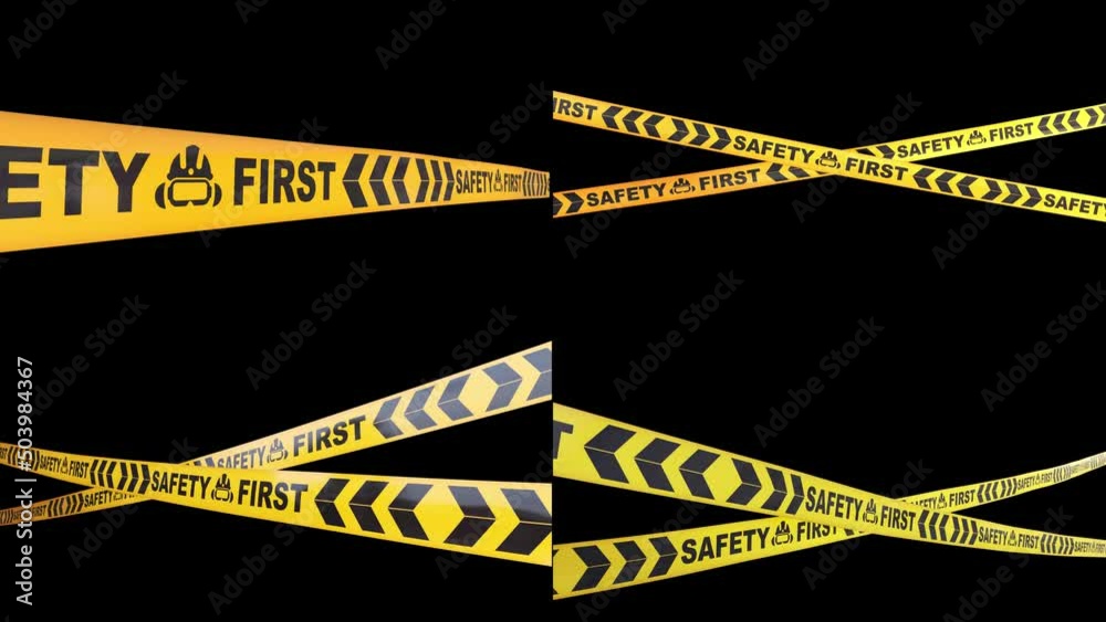 Safety First Sign Animation Green Screen, Safety first black yellow ...