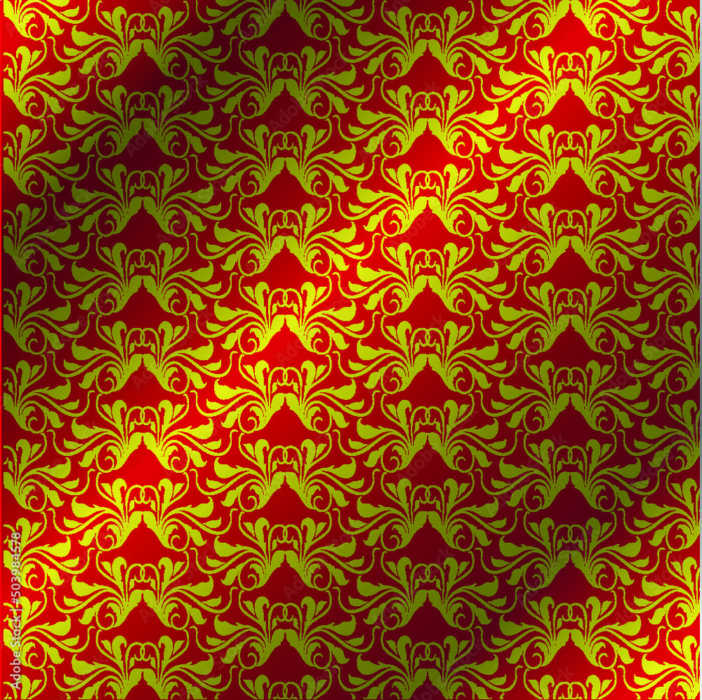 Royal vector textile on red background, luxury red royal wallpaper ...