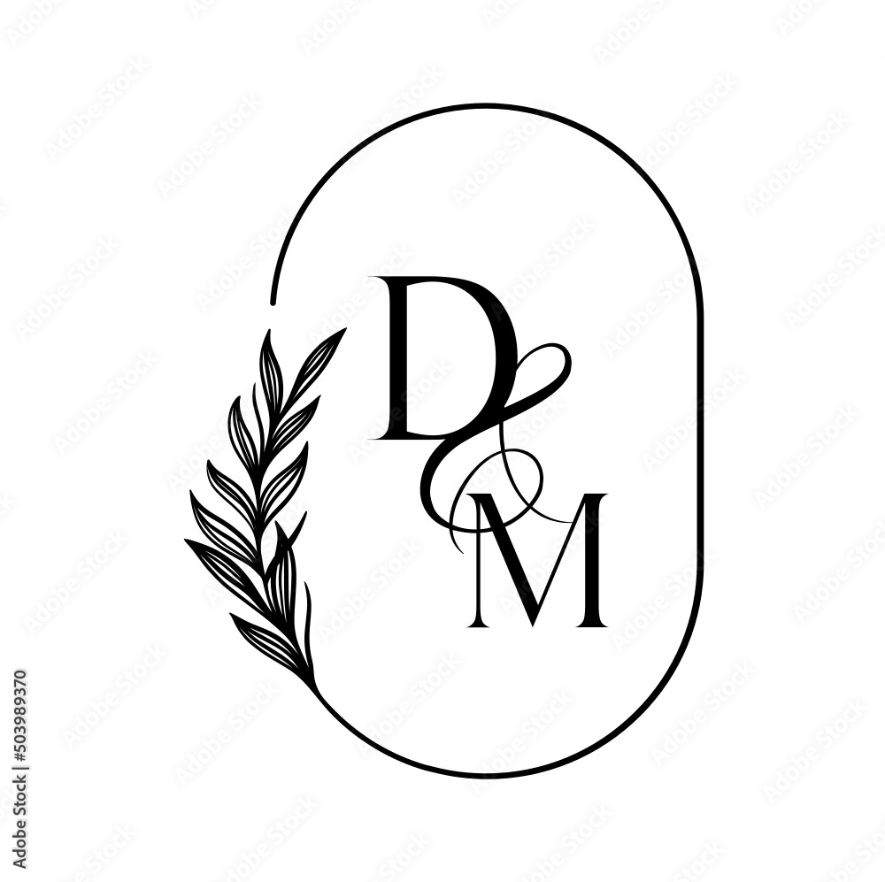 md, dm, Elegant Wedding Monogram, Wedding Logo Design, Save The Date ...
