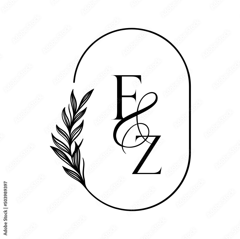 zf, fz, Elegant Wedding Monogram, Wedding Logo Design, Save The Date ...
