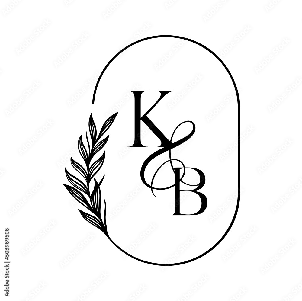 bk, kb, Elegant Wedding Monogram, Wedding Logo Design, Save The Date ...