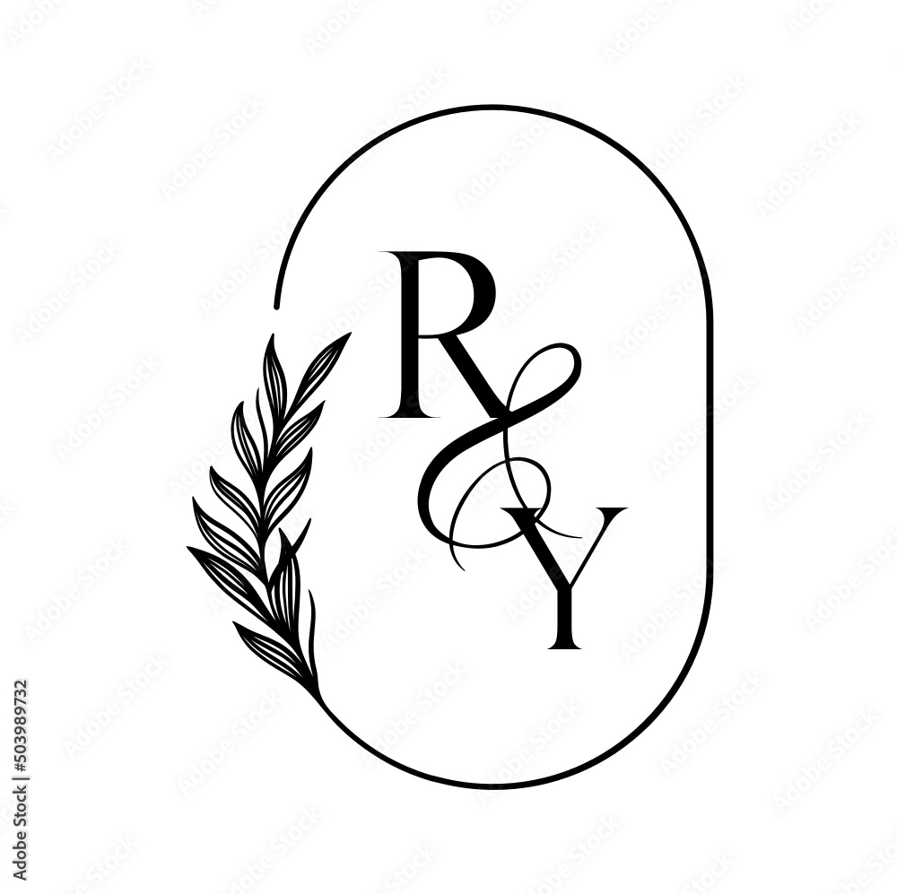 yr, ry, Elegant Wedding Monogram, Wedding Logo Design, Save The Date ...