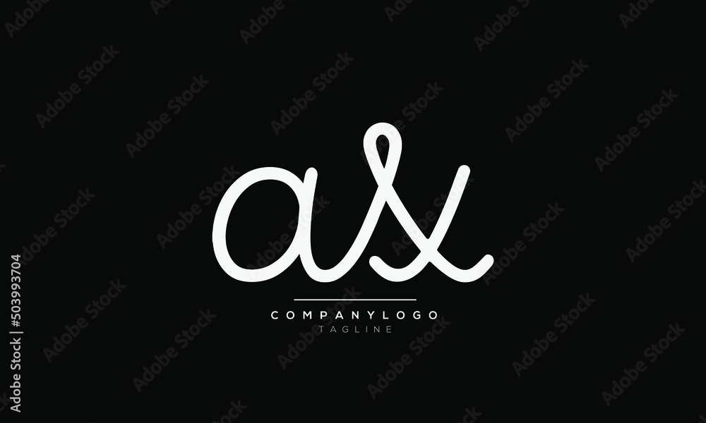 Alphabet letters Initials Monogram logo AX, AX INITIAL, AX letter Stock ...