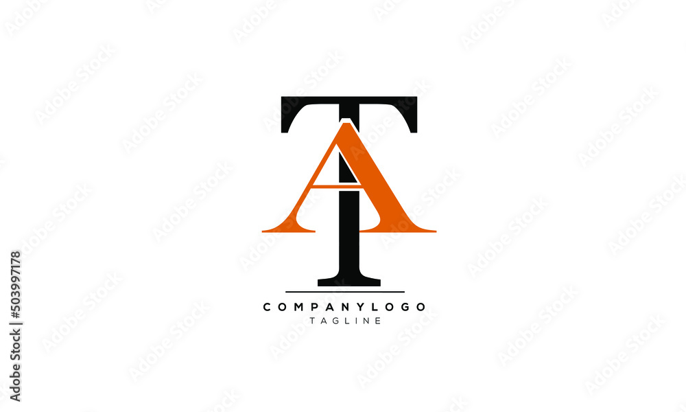 Alphabet letters Initials Monogram logo TA, TA INITIAL, TA letter Stock ...