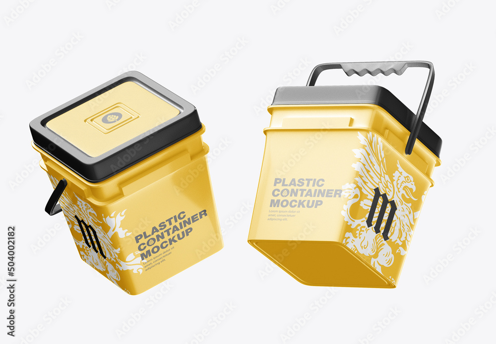 Plastic Container Mockup Stock Template | Adobe Stock