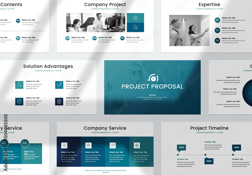 Project Proposal Presentation Layout Stock Template | Adobe Stock