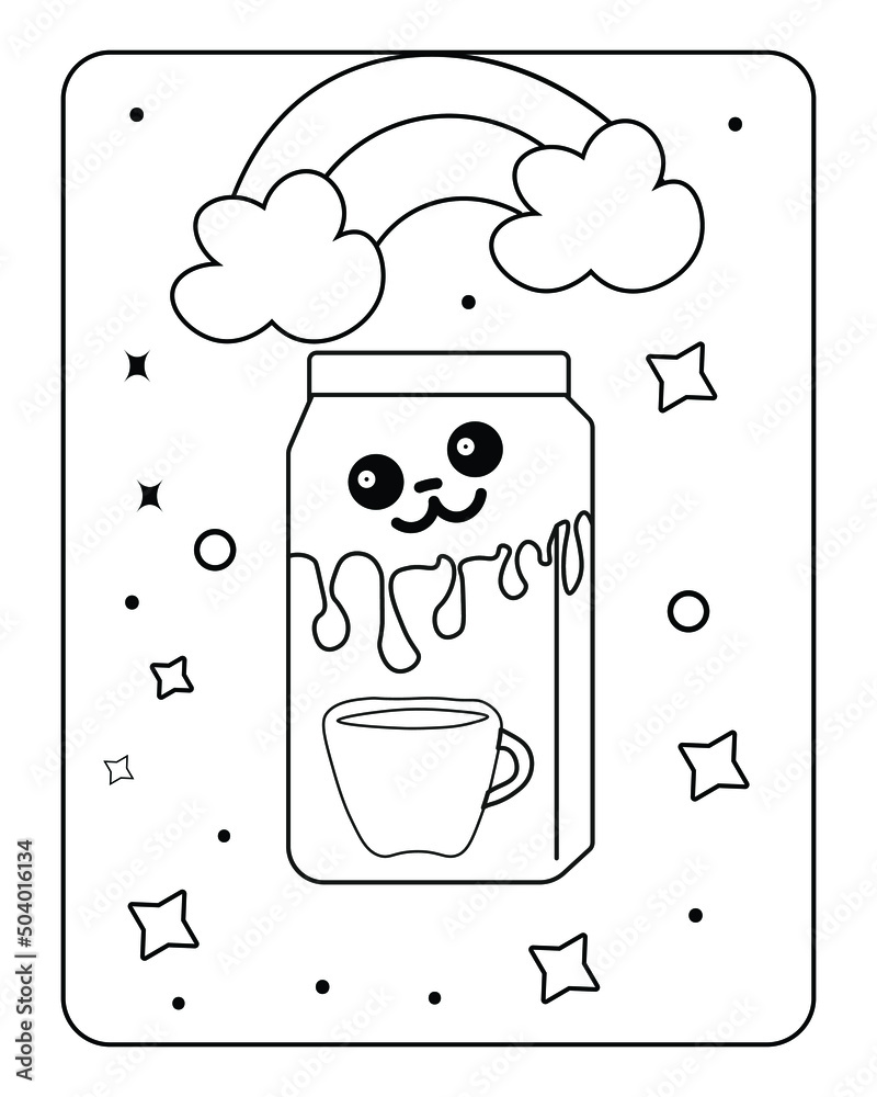 kawaii coloring page, kids coloring page, kids kawaii coloring page ...