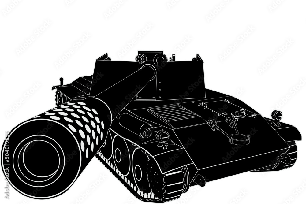 German anti-tank installation RHM.-BORSIG WAFFENTRAGER. High-quality ...