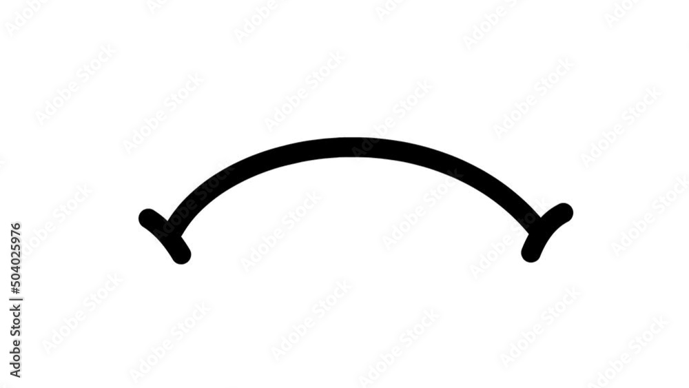 Cartoon sad mouth drawing beam black. Sad beam is alpha inverted itself ...